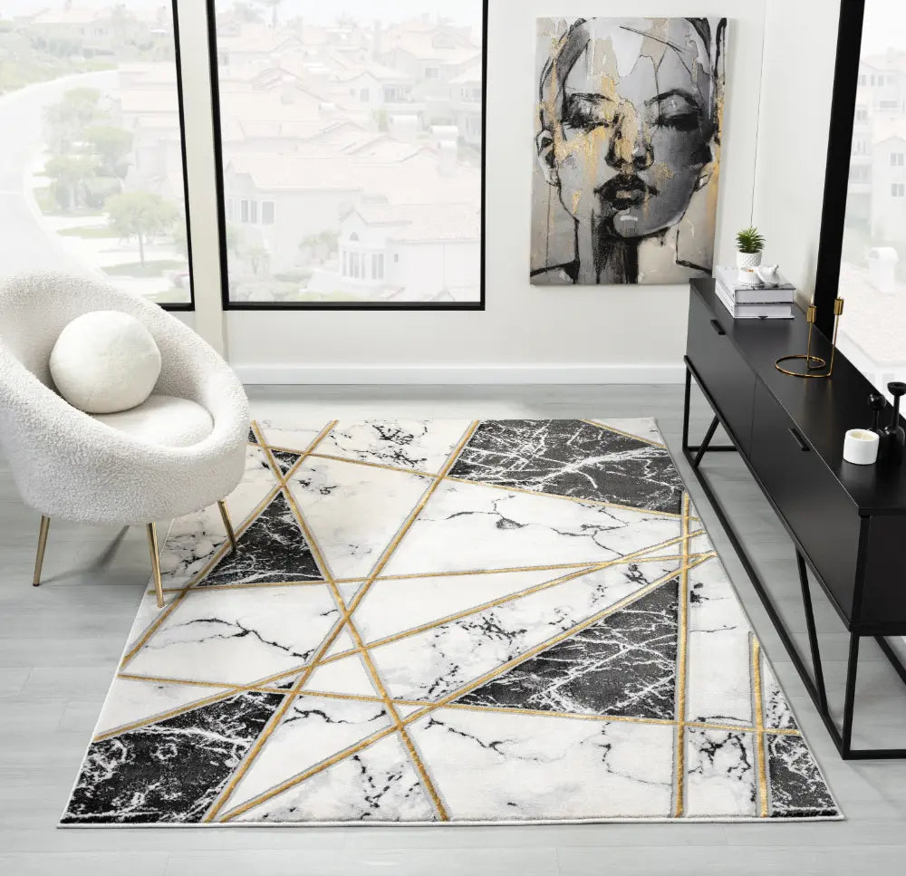 Bianco 0185MA Black Cream Rugs - Buy 0185MA Black Cream Rugs Online ...
