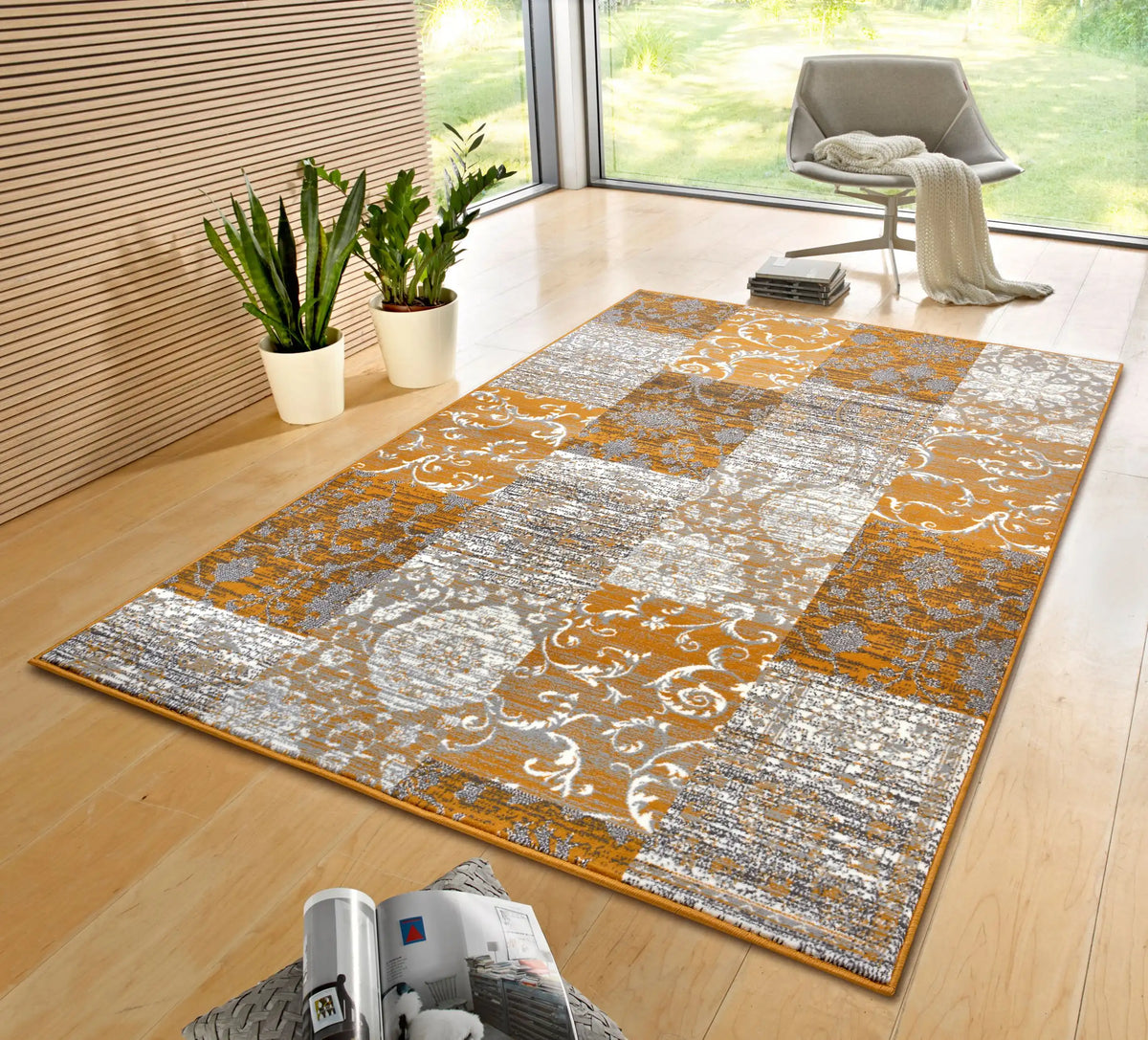 Gloria Bloques Mustard Rugs - Buy Bloques Mustard Rugs Online from Rugs ...