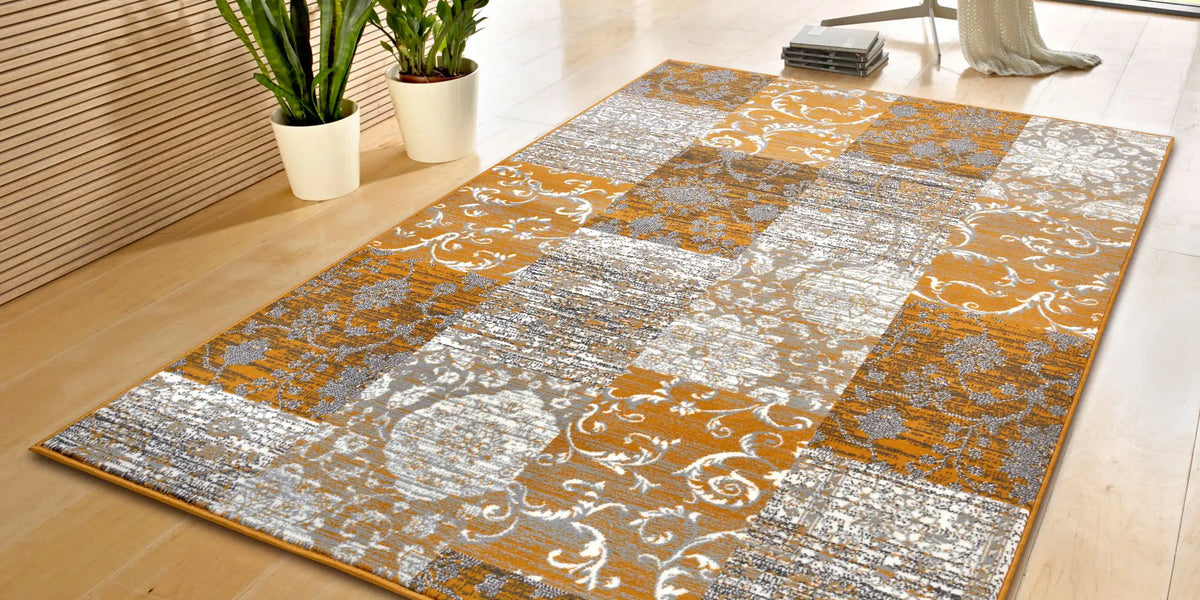 Gloria Bloques Mustard Rugs - Buy Bloques Mustard Rugs Online from Rugs ...