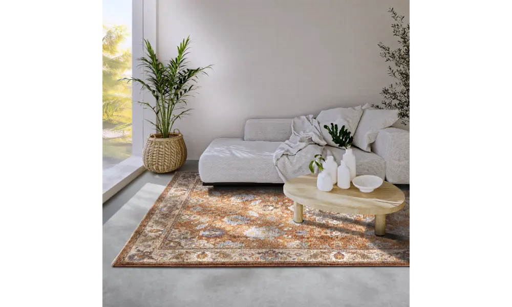 Kollektion 1871 106135 Copper Multicolor Orange Rug — RugsDirect Online