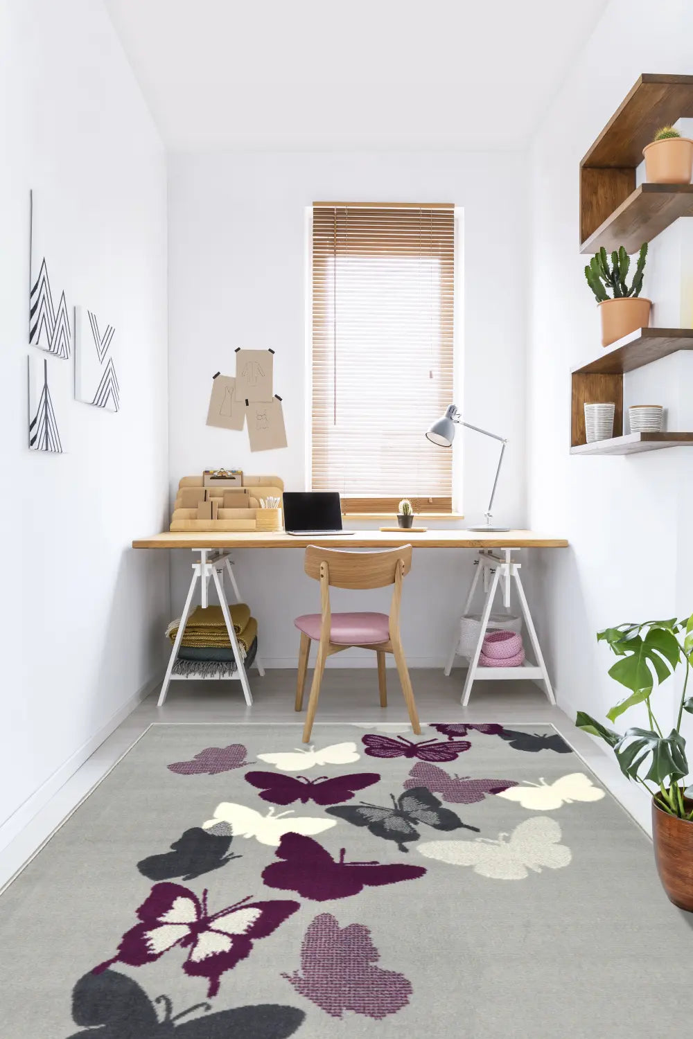 MAESTRO Butterfly Purple Purple Rug — RugsDirect Online