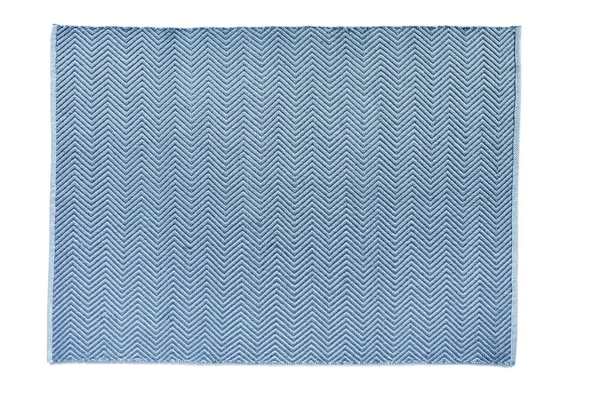 Hug Woven Herringbone Denim Blue Rug — RugsDirect Online