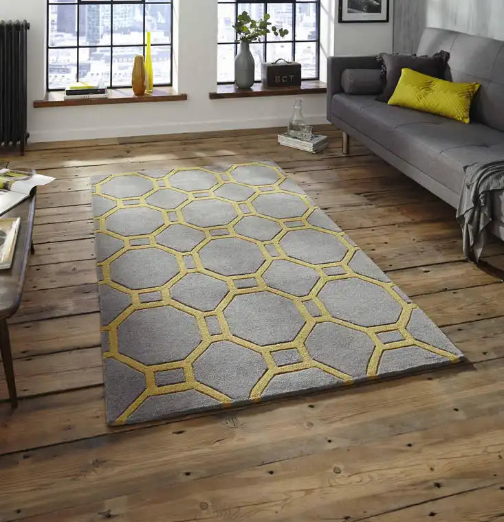 Noble House 4338 Grey Yellow Grey Rug — RugsDirect Online