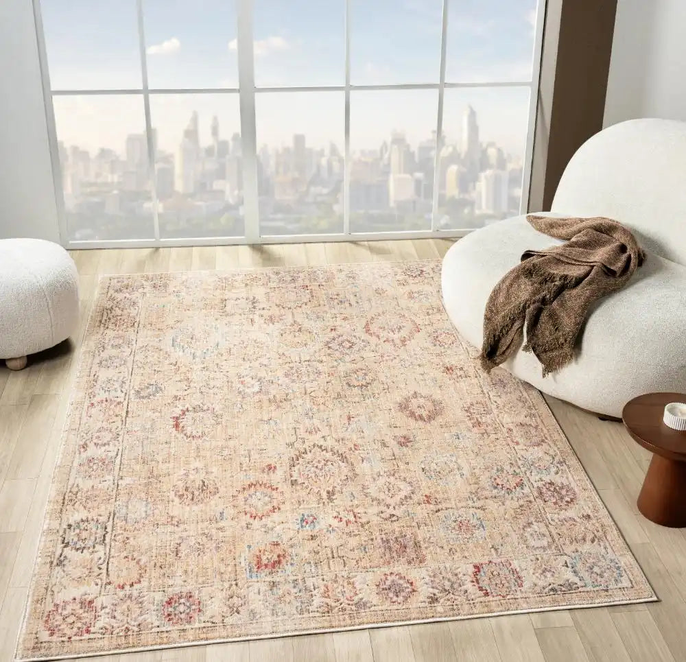 Alia 513A2 BEIGE CREAM Beige, Ivory Rug — RugsDirect Online