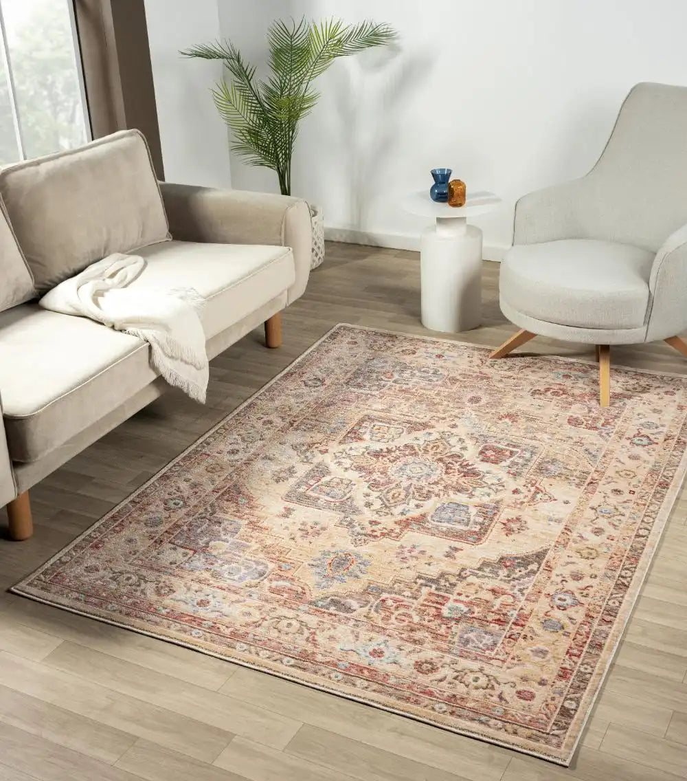 Alia 842GC BEIGE ROSE Beige, Pink Rug — RugsDirect Online