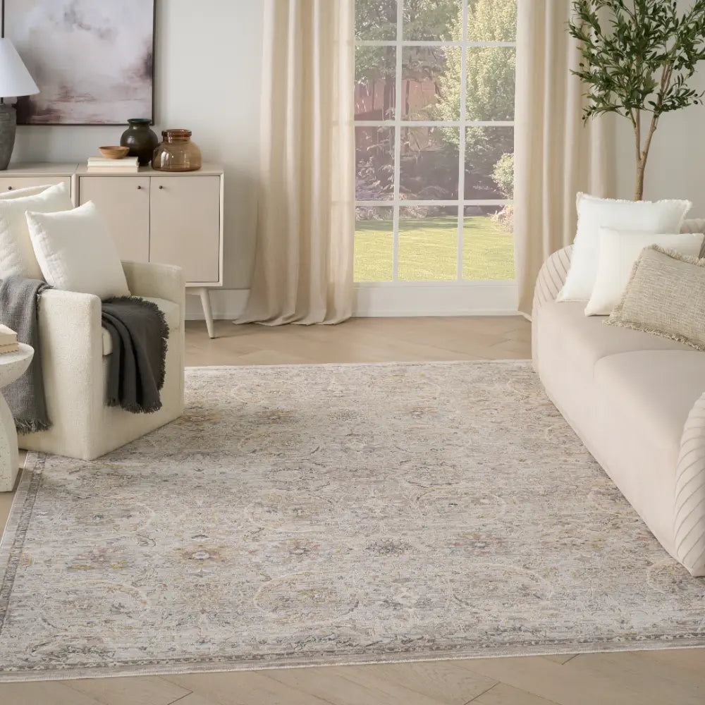 ANTIQUE FUSION ANF03 Light Grey Grey Rug — RugsDirect Online