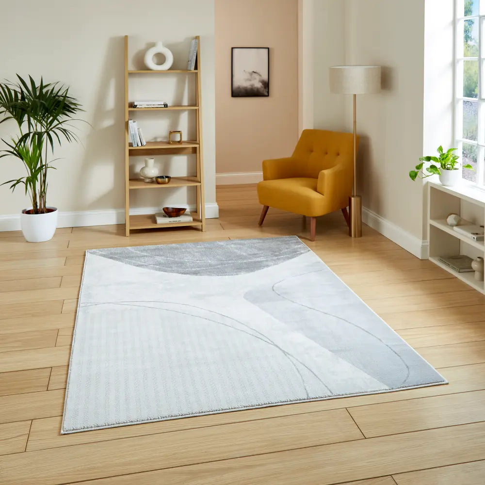 Apollo E9974 Grey/Silver Modern Abstract Rug Grey Rug — RugsDirect Online