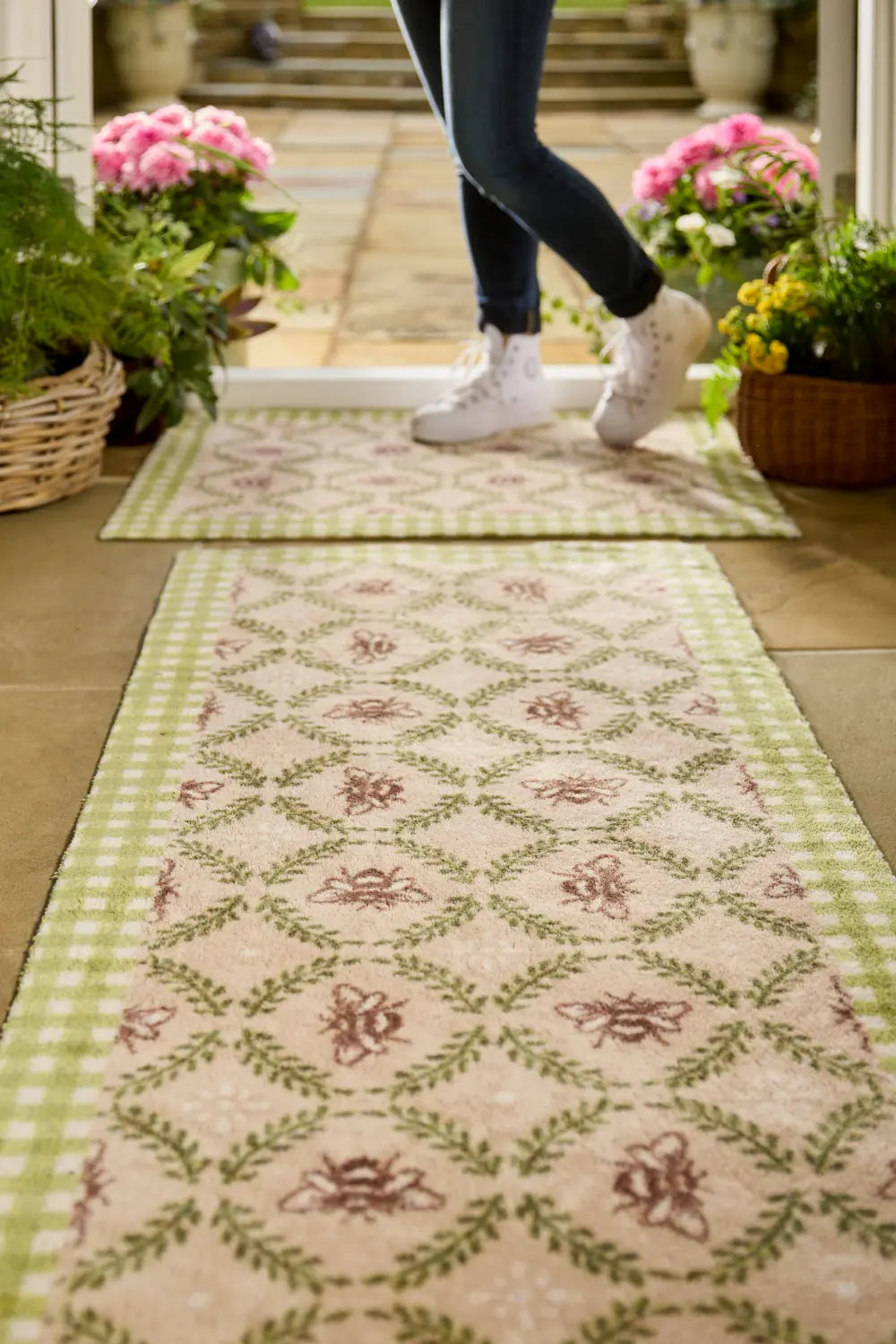 Patterned Hug Rug Beehive Runner Multicoloured Rug — RugsDirect Online