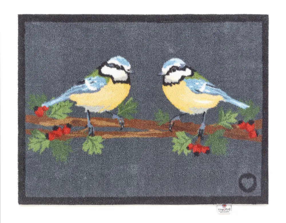 Patterned Hug Rug Blue Tit Multicoloured Rug — RugsDirect Online