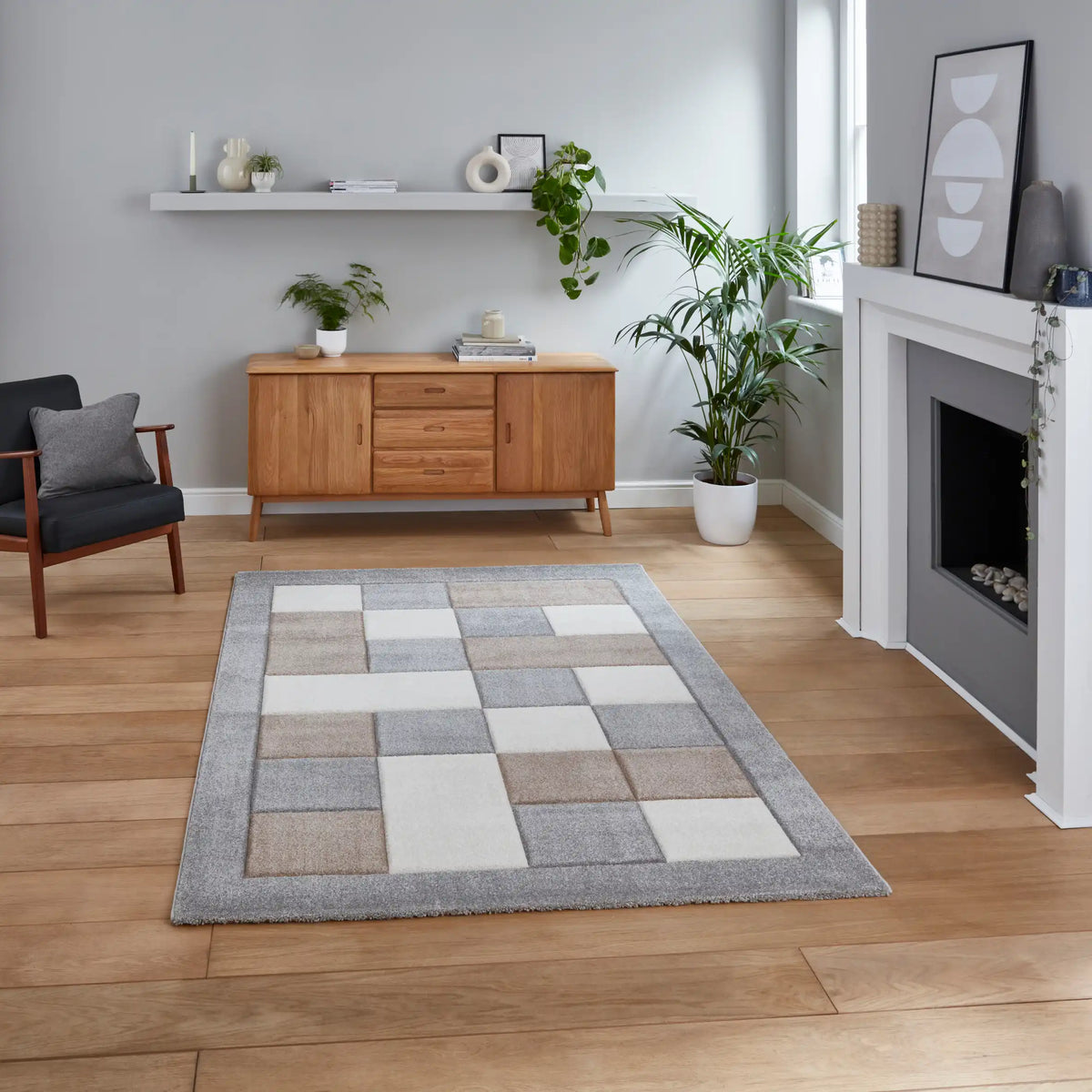 Brooklyn BRK04 Grey Beige Rugs - Buy BRK04 Grey Beige Rugs Online from ...