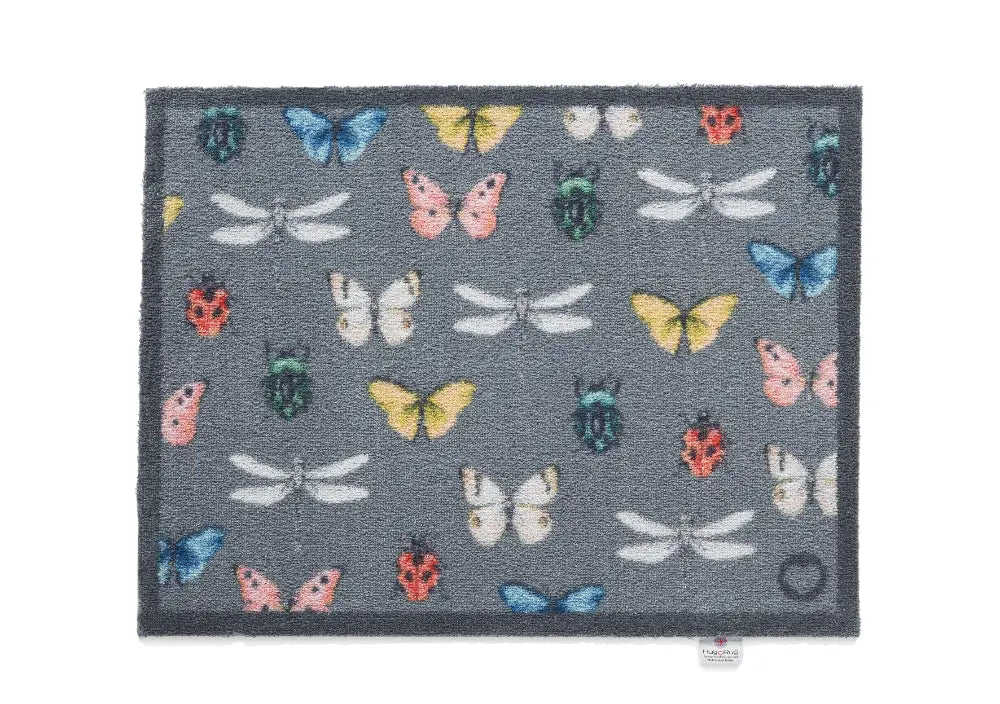 Patterned Hug Rug Bugs & Butterflies Multicoloured Rug — RugsDirect Online
