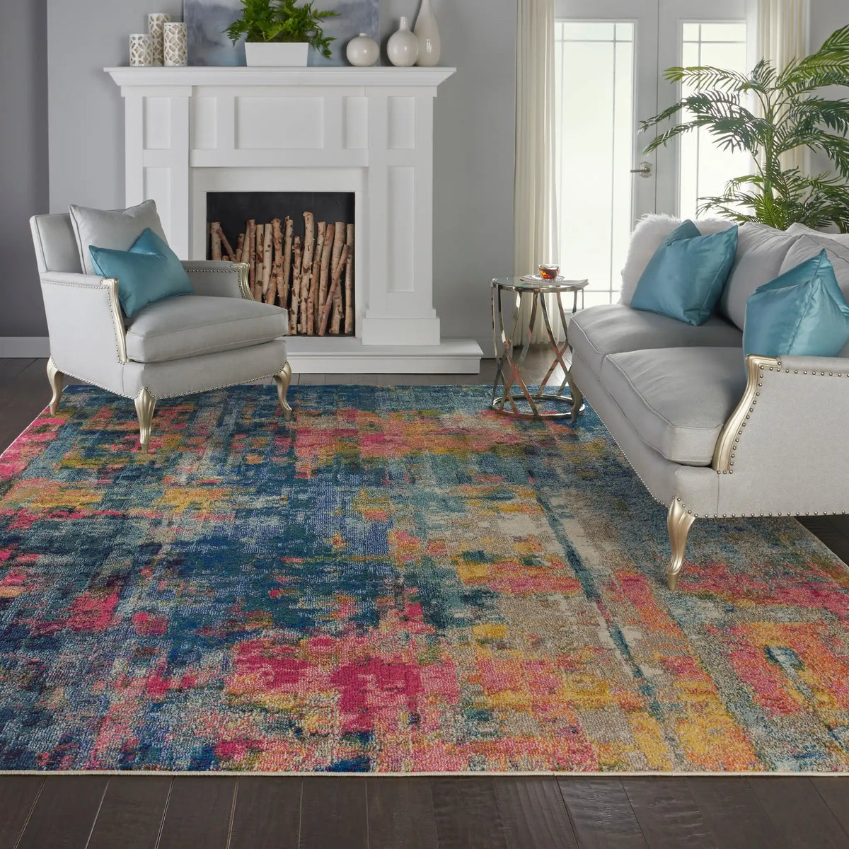 Celestial CES09 Blue Yellow Rugs - Buy CES09 Blue Yellow Rugs Online ...