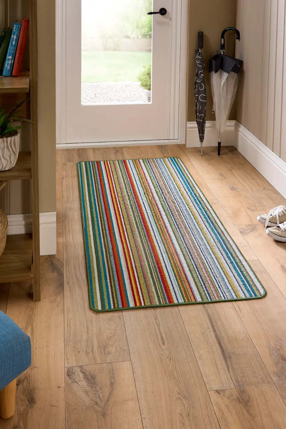 My Utility My Stain Resistant Candy Multi Green Multicoloured Rug ...