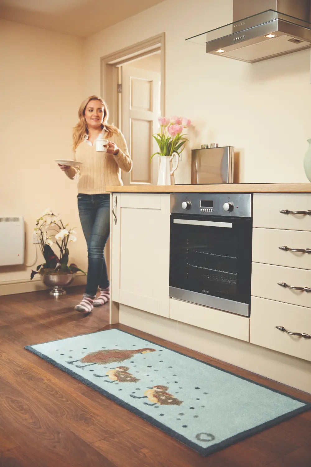 Patterned Hug Rug Ducks 1 Runner Multicoloured Rug — RugsDirect Online