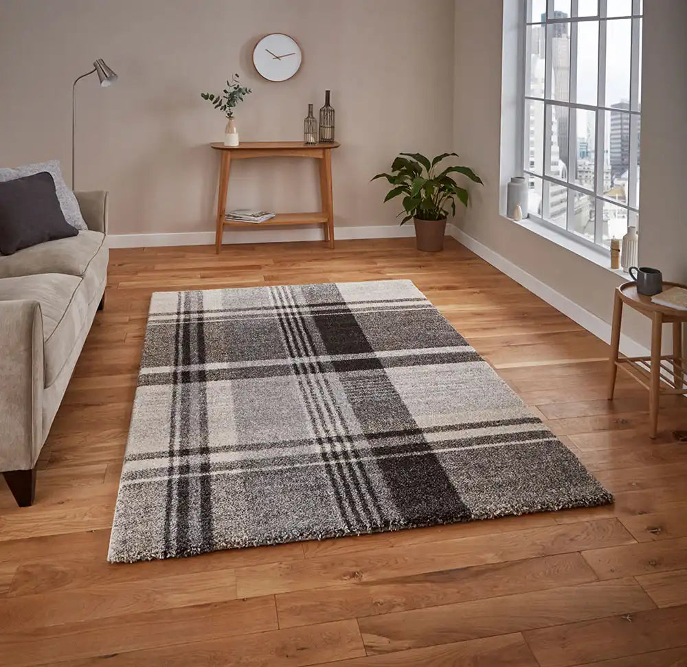Elegant 4892 Beige Black Rug