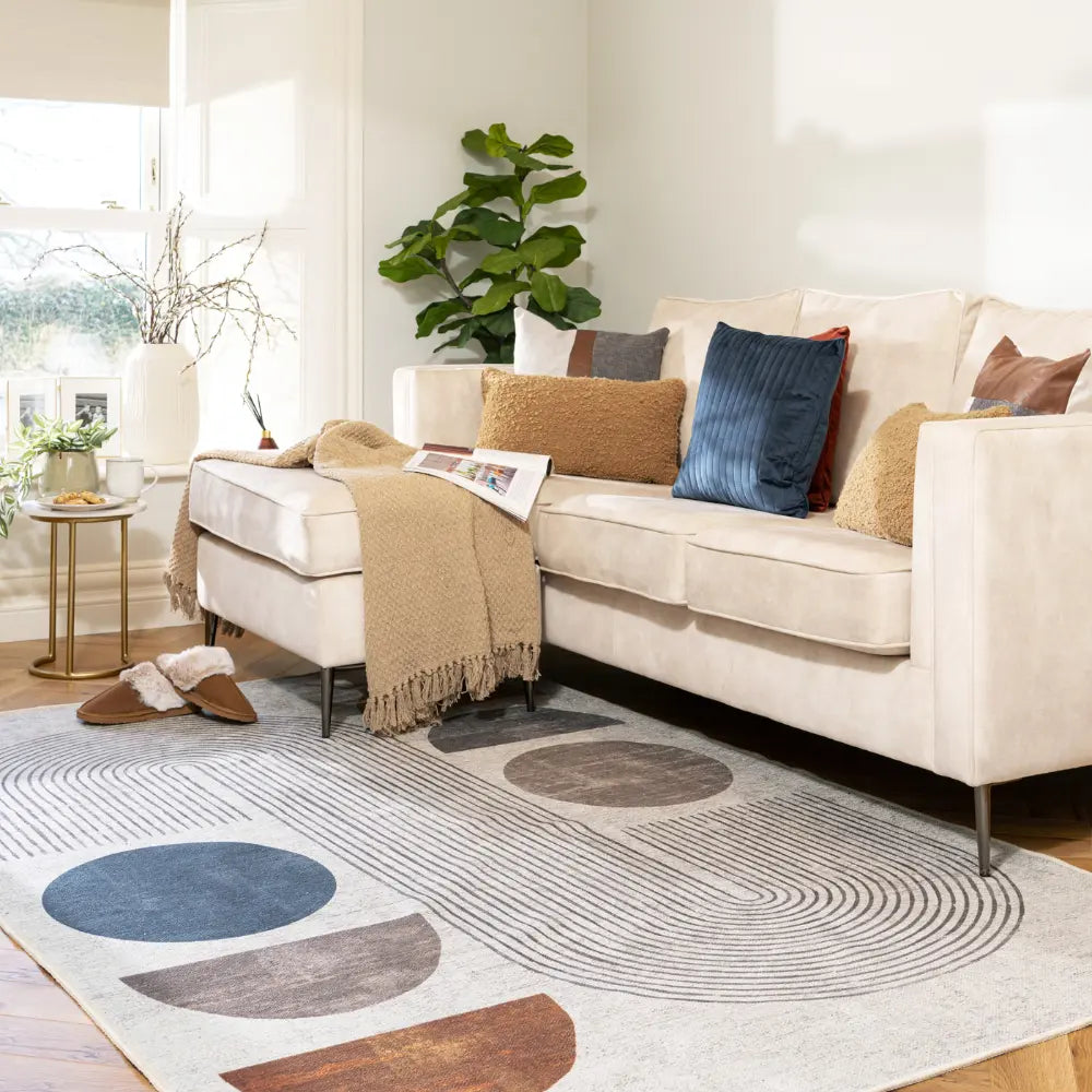 Everyday Orb Multicoloured Washable Multicoloured Rug — RugsDirect Online