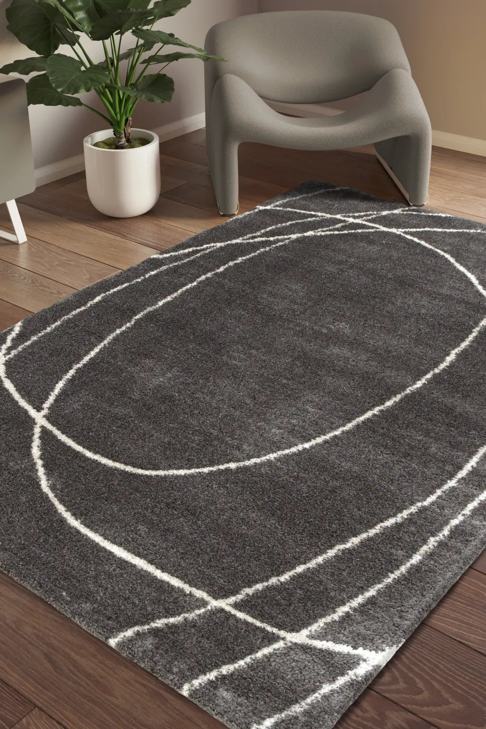 HALO Squiggle Grey Grey Rug — RugsDirect Online