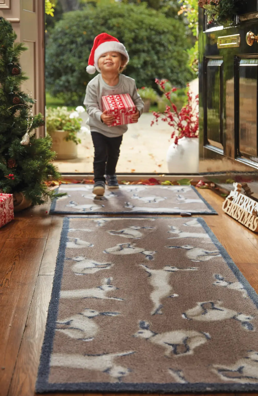 Patterned Hug Rug Hare 1 Runner Multicoloured Rug — RugsDirect Online