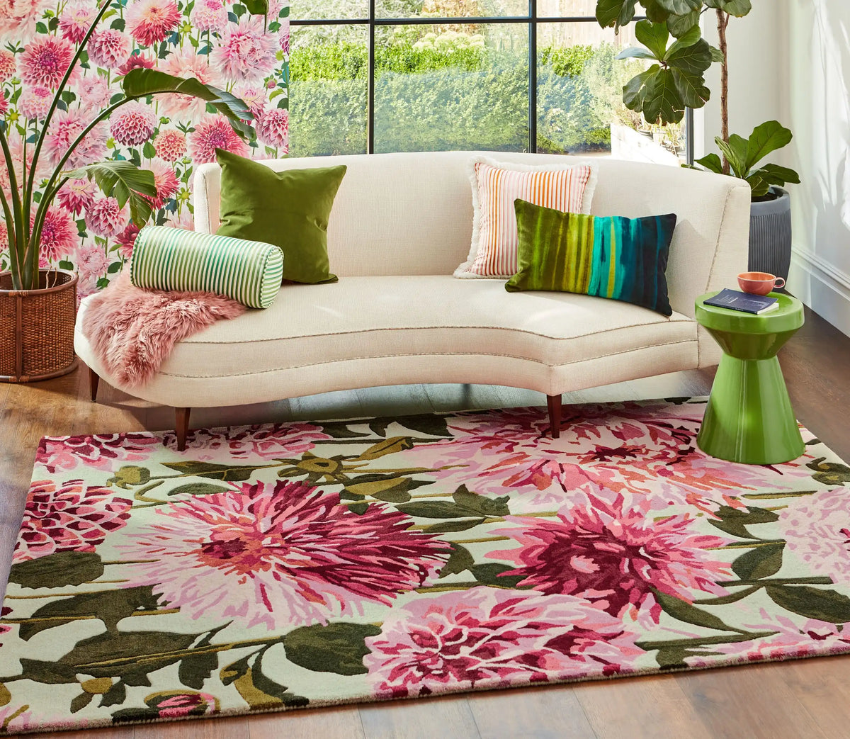 Harlequin Dahlia Fuchsia Palm Rugs - Buy Dahlia Fuchsia Palm Rugs ...