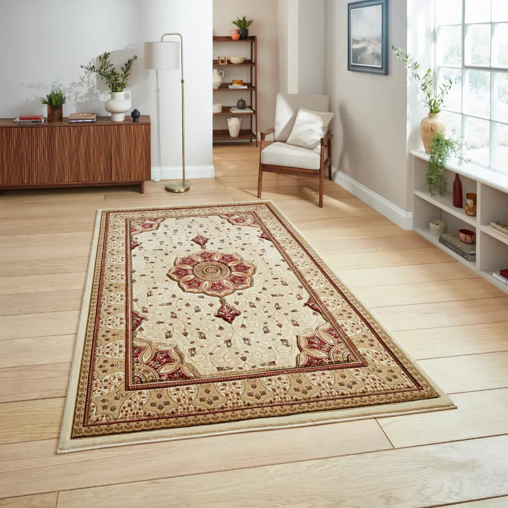 Heritage 4400 Cream Red Rugs - Buy 4400 Cream Red Rugs Online from Rugs ...