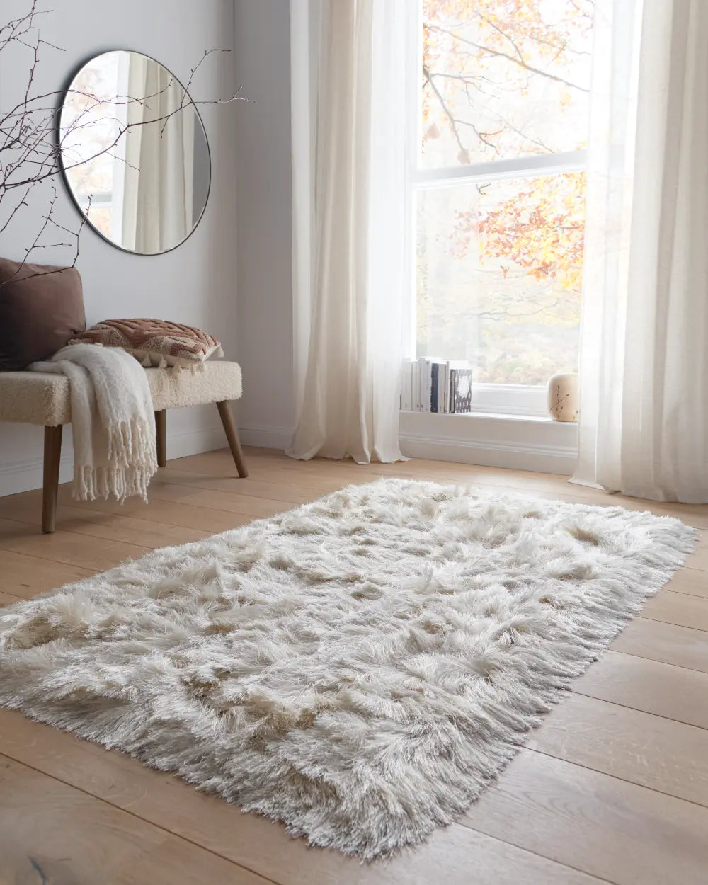 Glamour Deluxe Ivory Cream Rug — RugsDirect Online