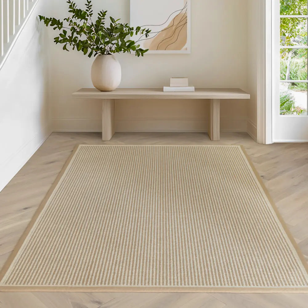 Korra Loop Linen Cream Beige Rug — RugsDirect Online