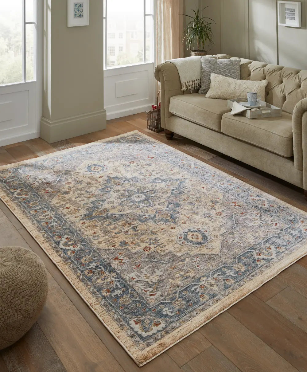 LEGACY LEG07 Blue Cream blue Rug — RugsDirect Online