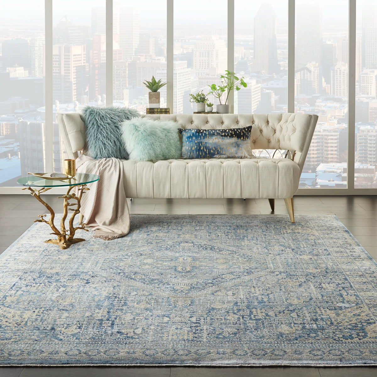 Lustrous Weave LUW02 Blue Ivory Rugs - Buy LUW02 Blue Ivory Rugs Online ...