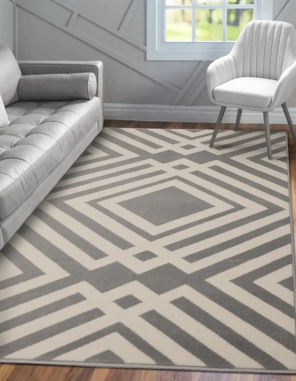 MAESTRO DIAMOND GREY Grey Rug — RugsDirect Online