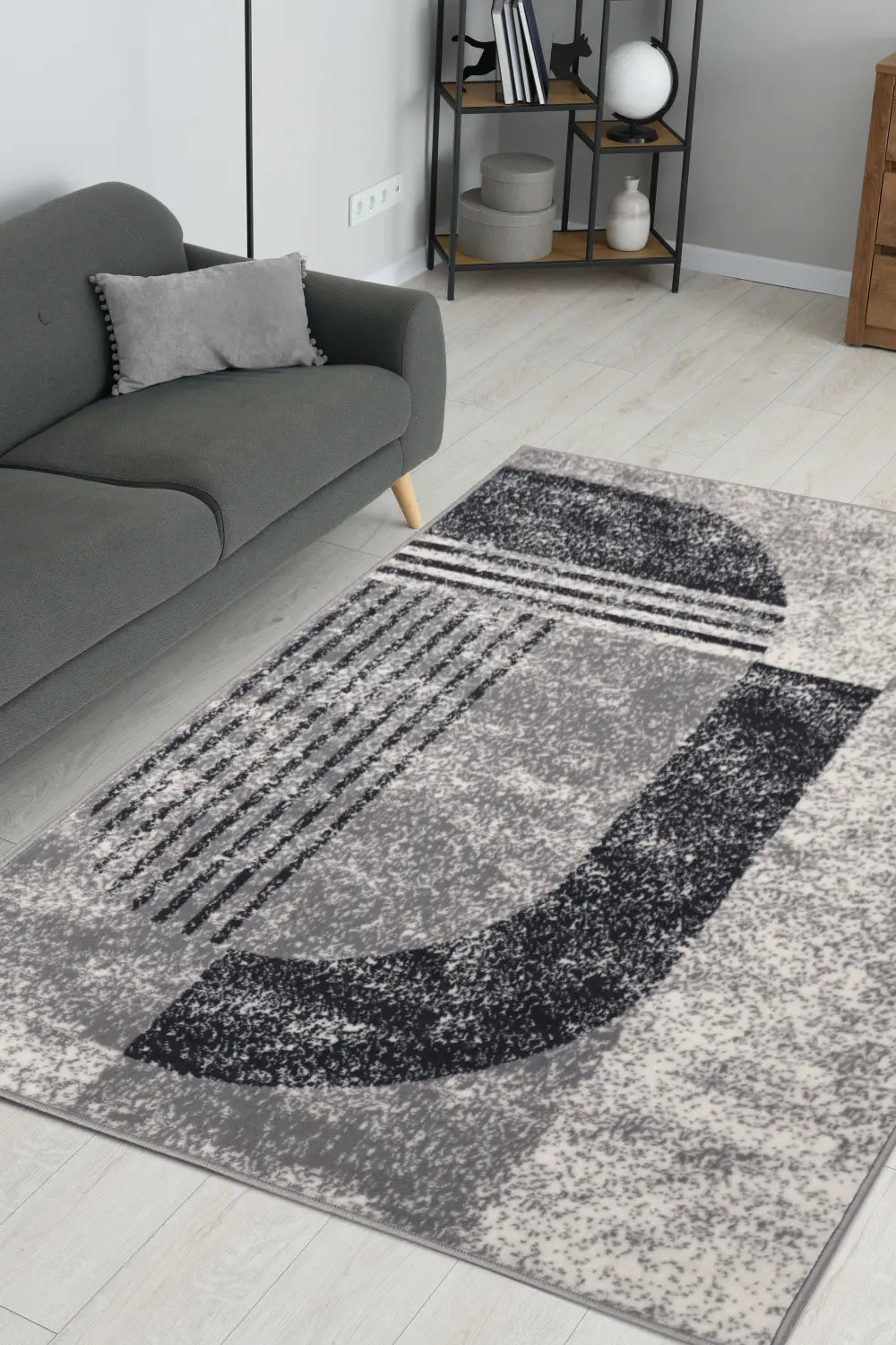 MAESTRO MODERN GEO GREY Grey Rug — RugsDirect Online