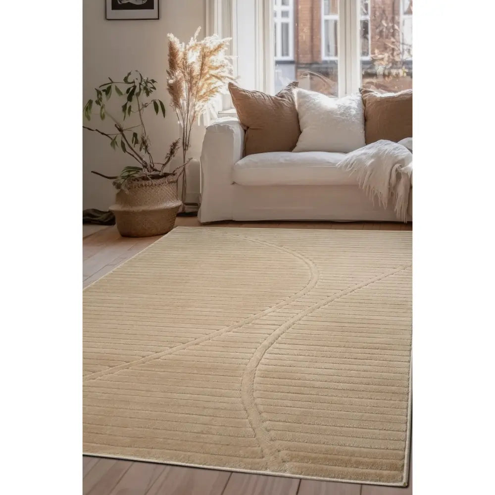 Malmo Wave Natural Beige Rug — RugsDirect Online