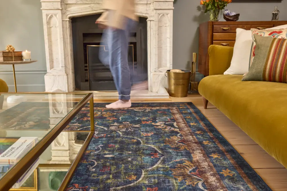 Hug Rug Eco-Washable Midnight Paisley 120X185 Multicoloured Rug ...