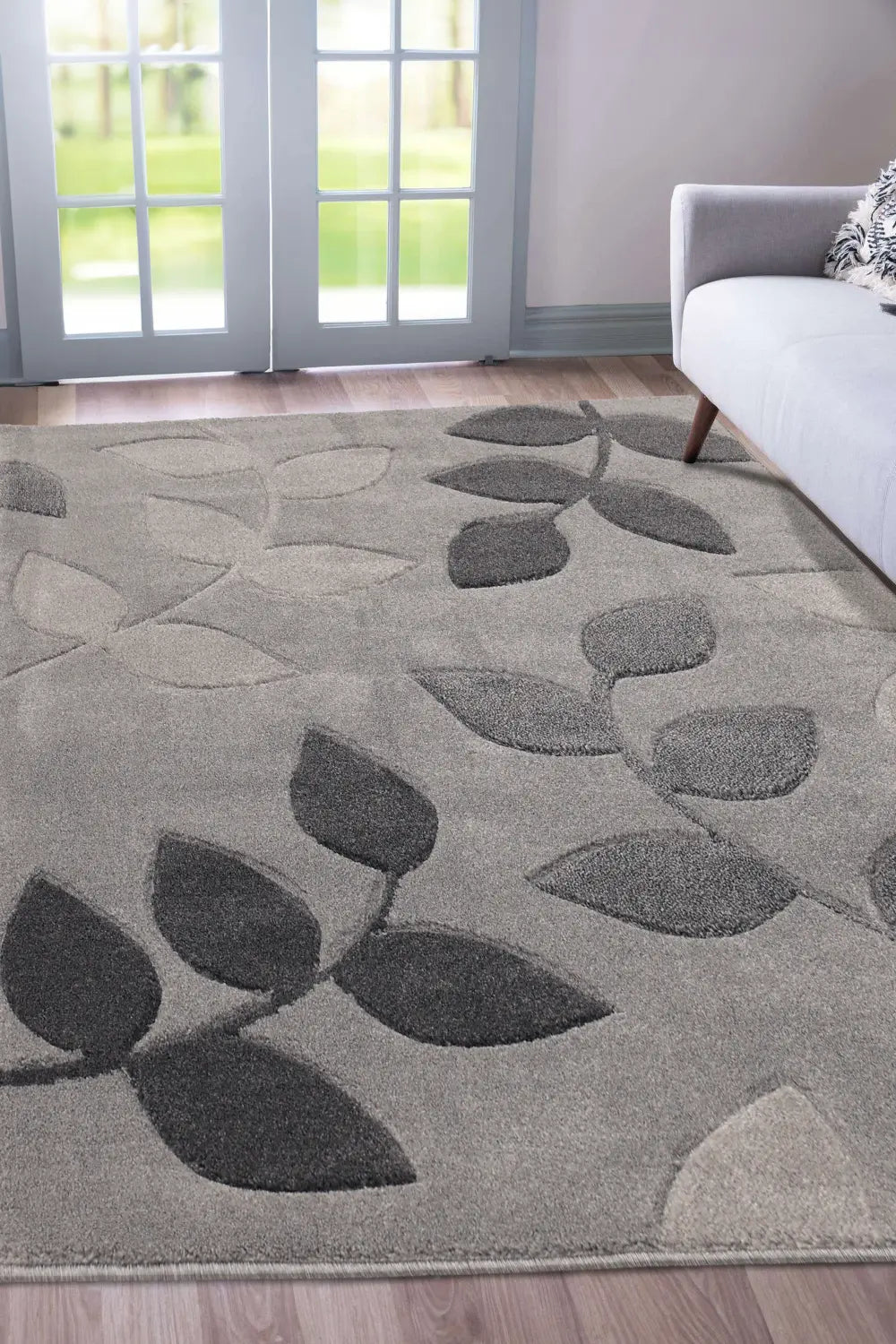 NEWPORT LEAF GREY Grey Rug — RugsDirect Online