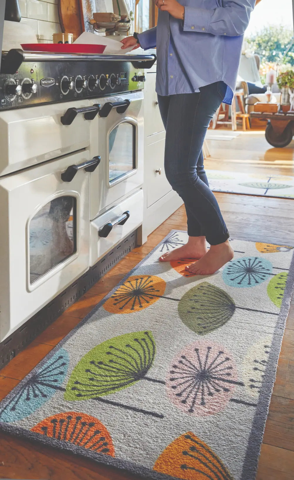 Patterned Hug Rug Nature 40 Runner Multicoloured Rug — RugsDirect Online
