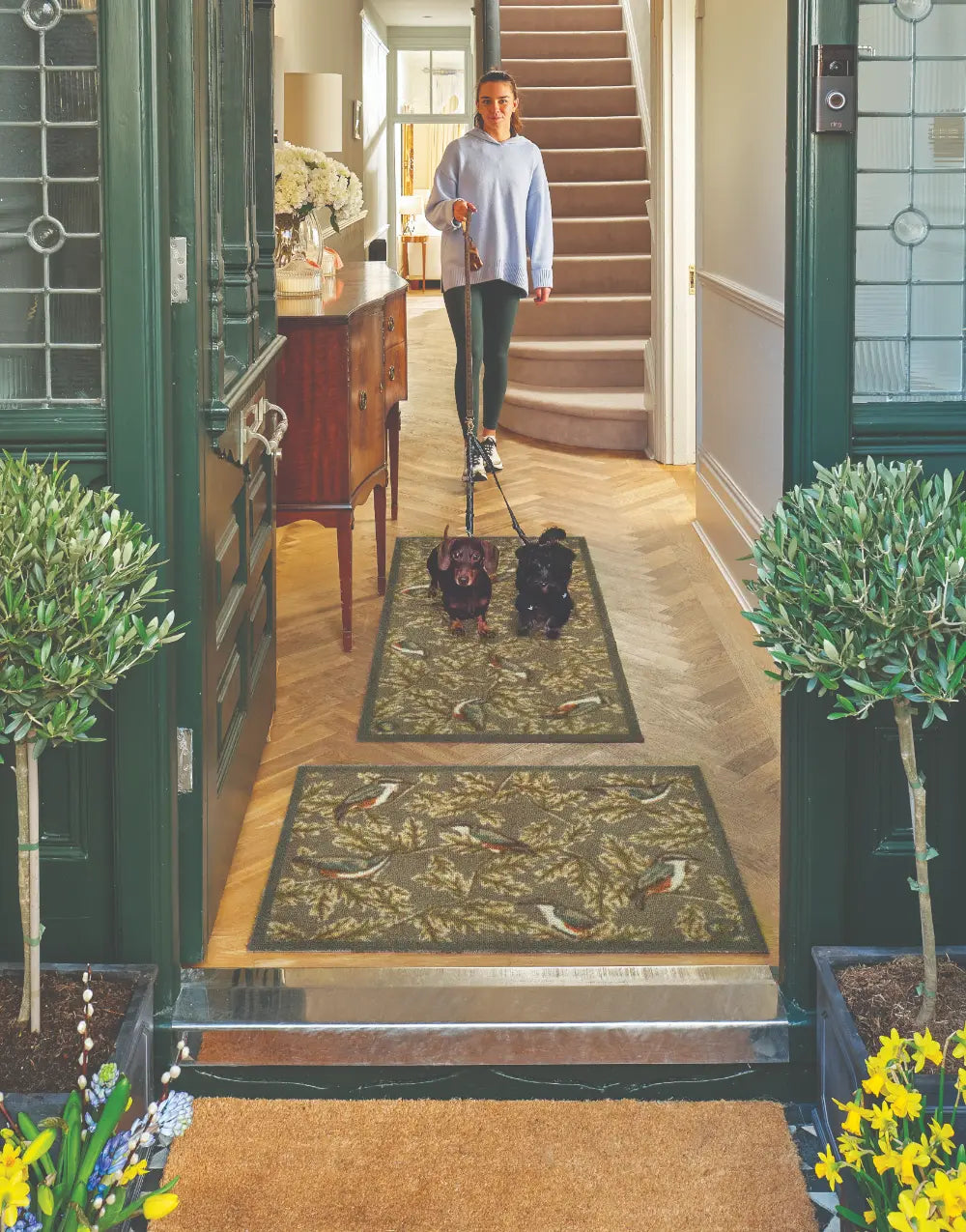 Patterned Hug Rug Nuthatch 1 Runner Multicoloured Rug — RugsDirect Online