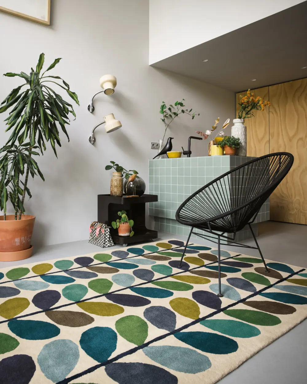 OR Multi Stem Kingfisher Multicoloured Rug — RugsDirect Online