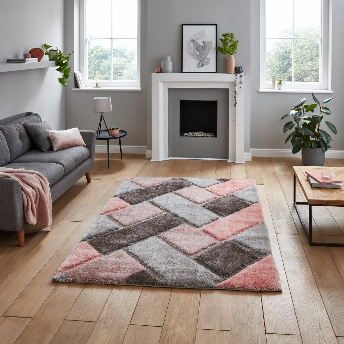 Olympia 2239 Grey Pink Rugs - Buy 2239 Grey Pink Rugs Online from Rugs ...