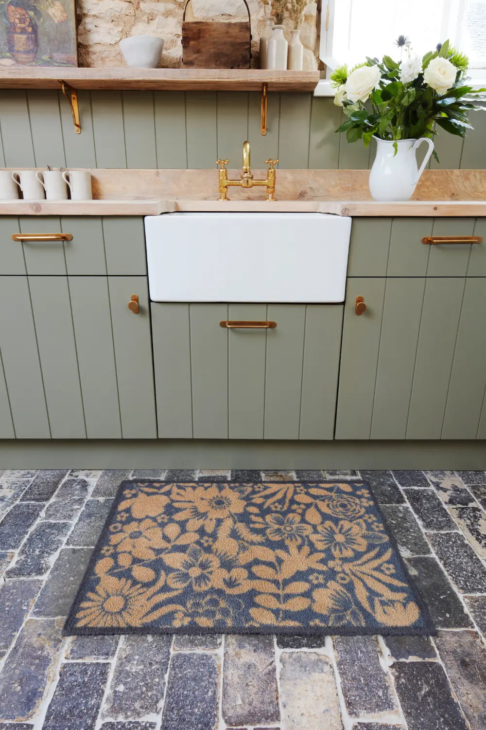 Turtle Mat Meadow Silhouette Navy Rug — RugsDirect Online