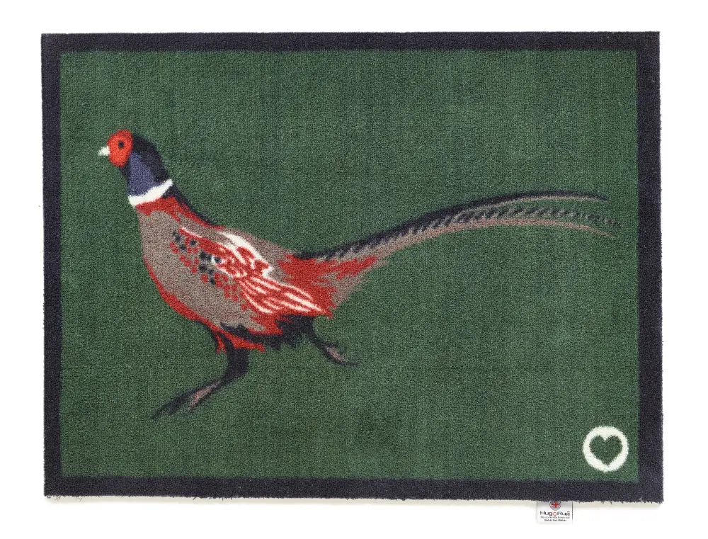 Patterned Hug Rug Pheasant 2 (Green) Green Rug — RugsDirect Online