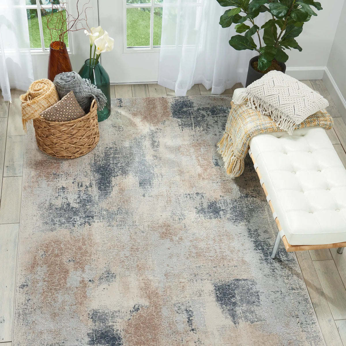 Rustic Textures RUS02 Beige Grey Rugs - Buy RUS02 Beige Grey Rugs ...