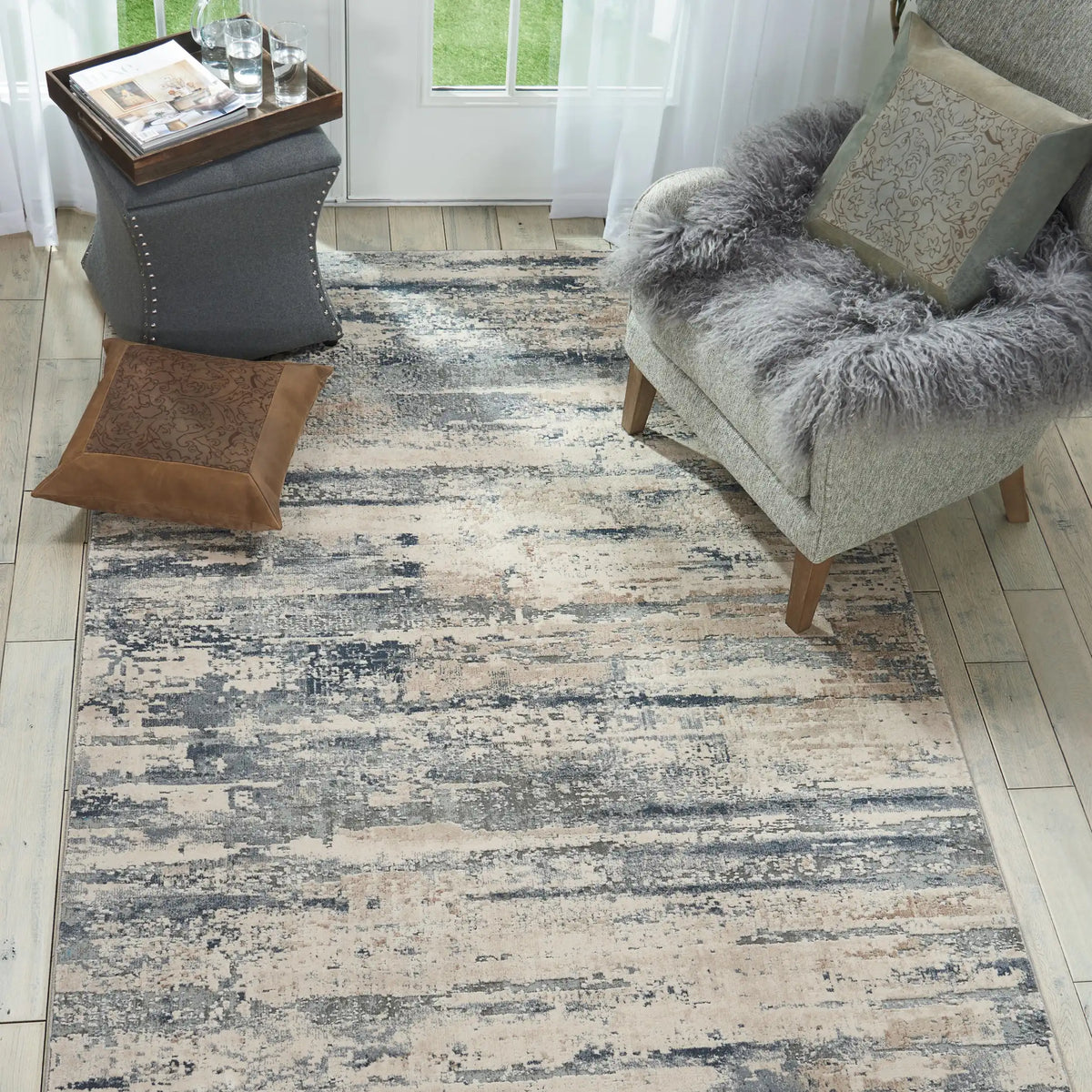 Rustic Textures RUS04 Beige Grey Rugs - Buy RUS04 Beige Grey Rugs ...