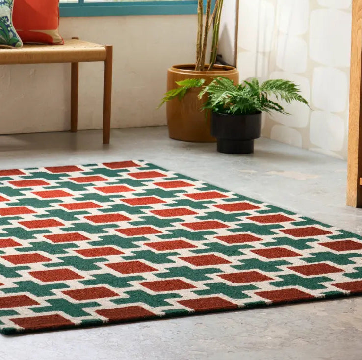 Hatch Rust Multicoloured Rug — RugsDirect Online