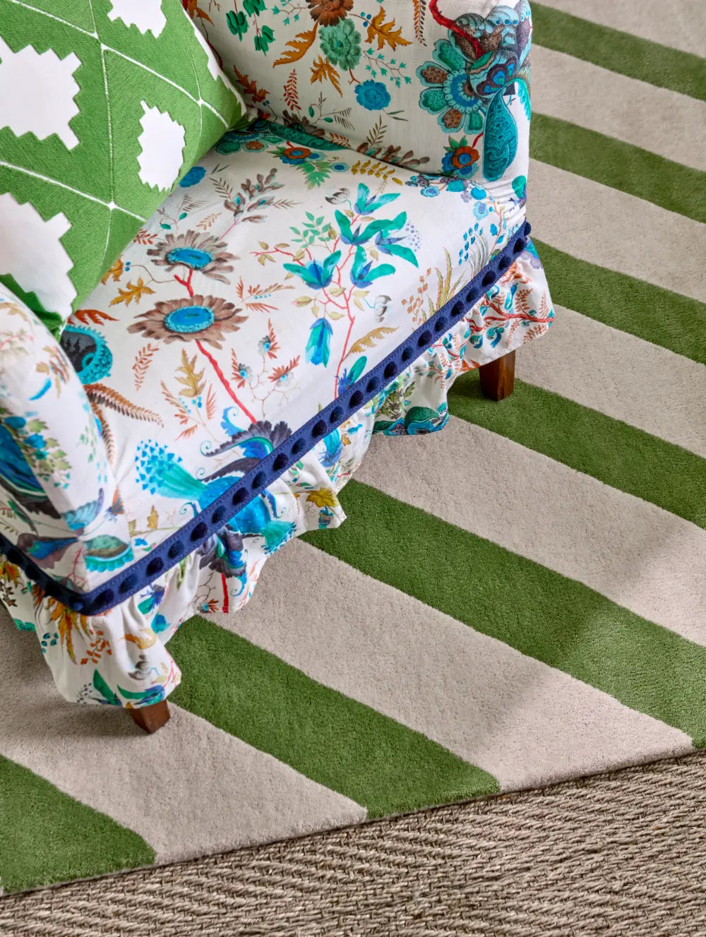 Paper Straw Peridot 144317 Green Rug — RugsDirect Online