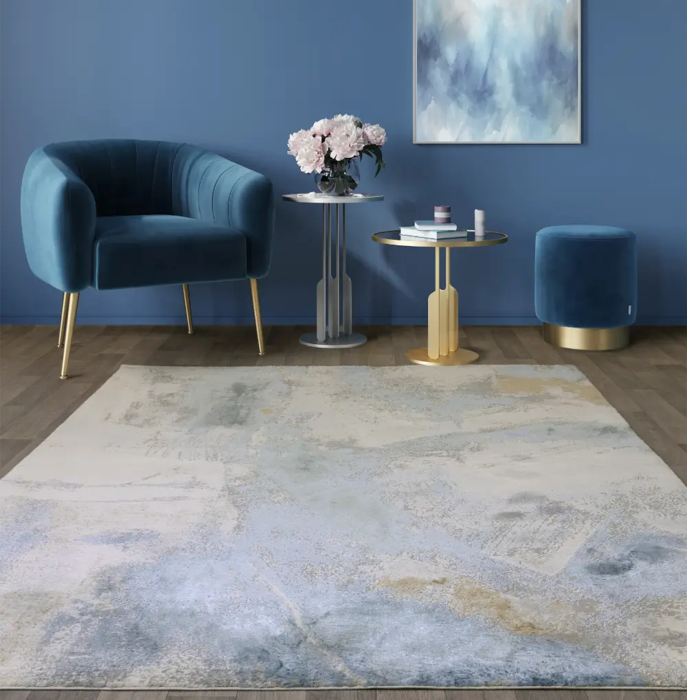Stellar Stellar ST06 Blue Rug — RugsDirect Online