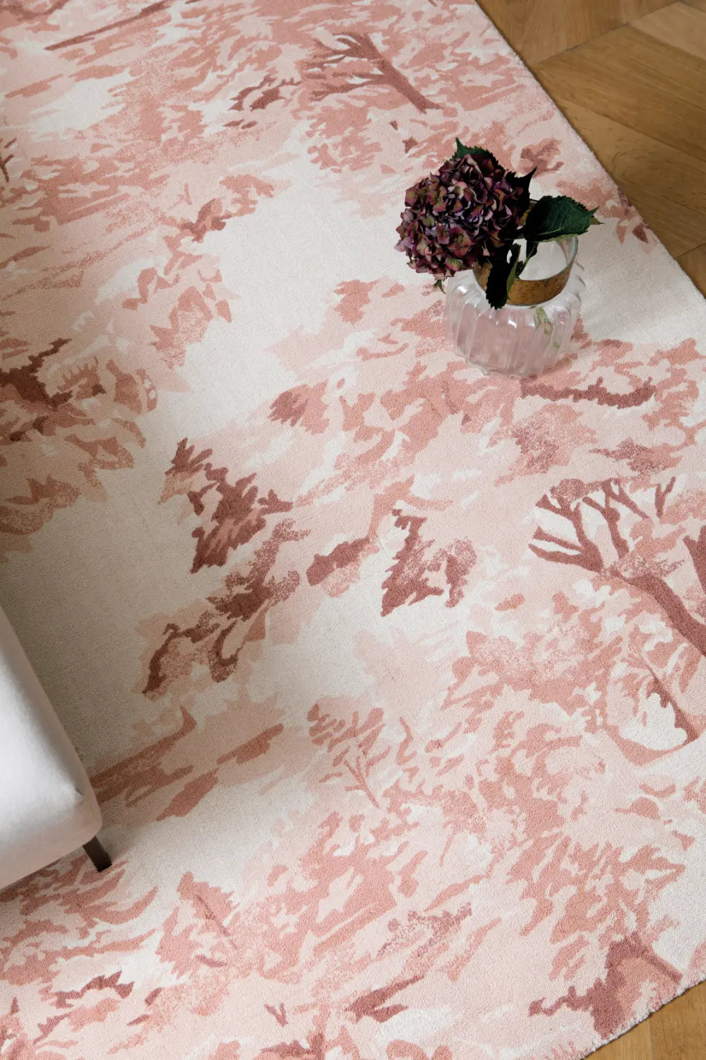 Landscape TB Toile-Light Pink Multicoloured Rug — RugsDirect Online
