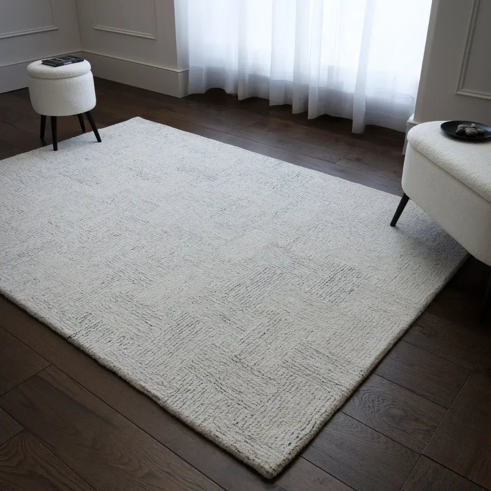 Theodore Hatch White & Black Black Rug — RugsDirect Online