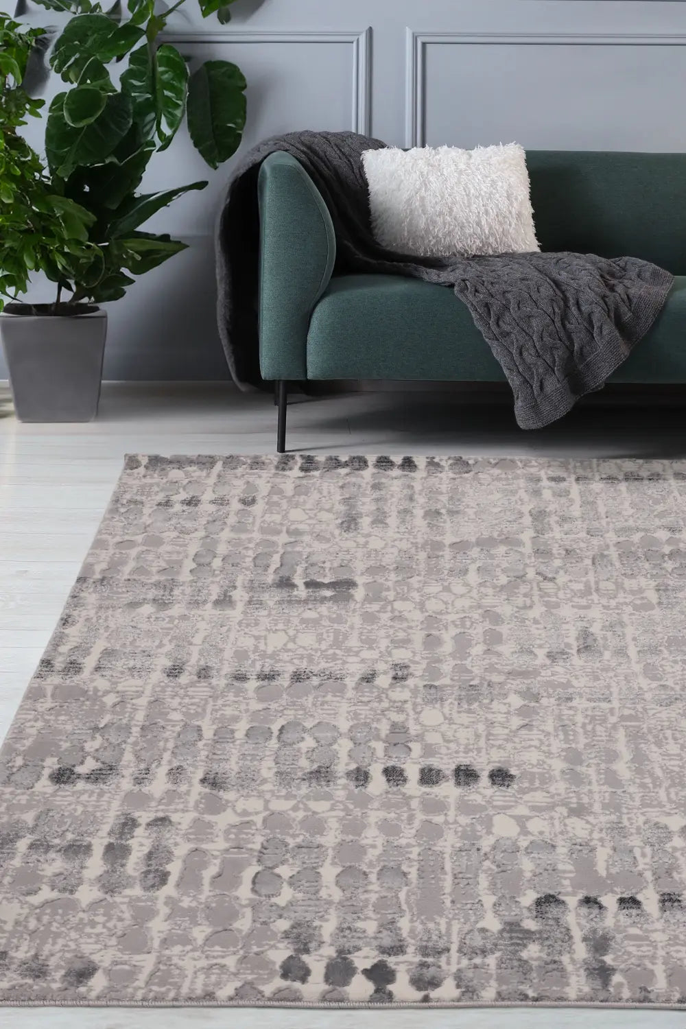 VINCI SPOTS Grey Rug — RugsDirect Online