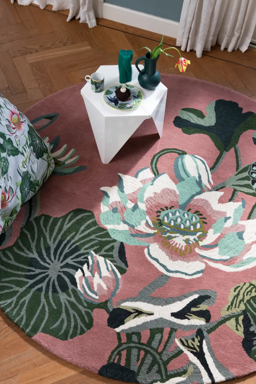 Waterlily WW -Dusty Rose Multicoloured Rug — RugsDirect Online
