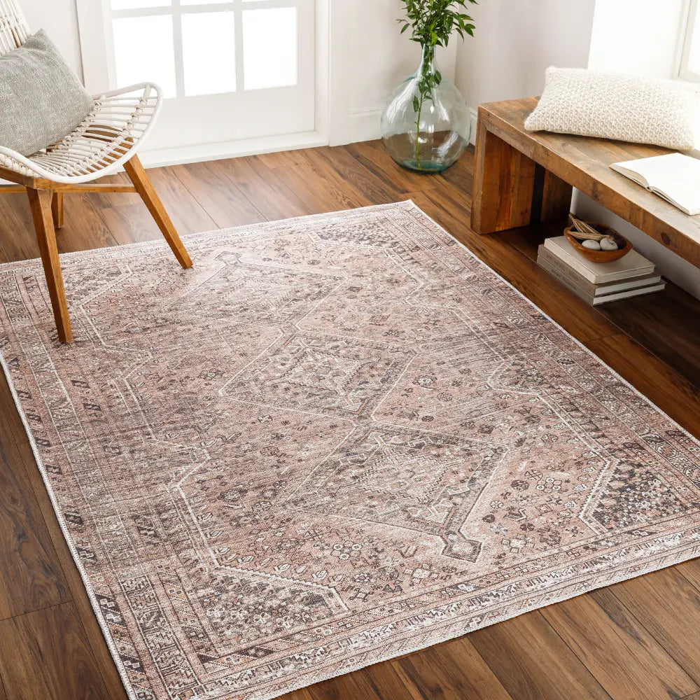 CALYPSO Machine Washable Traditionnal Boho Cider Rug Brown Rug — RugsDirect Online