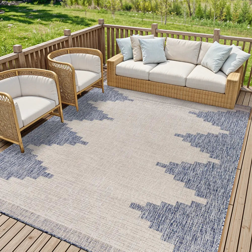 RUBAL In- & Outdoor Global Denim Rug Beige Rug — RugsDirect Online